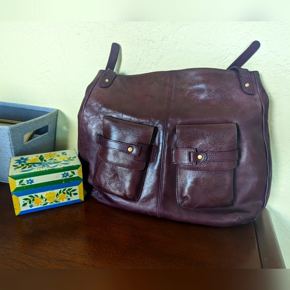 latico | Bags | Vtg Latico Nj Usa Large Cherry Red Glazed Leather Hobo ...